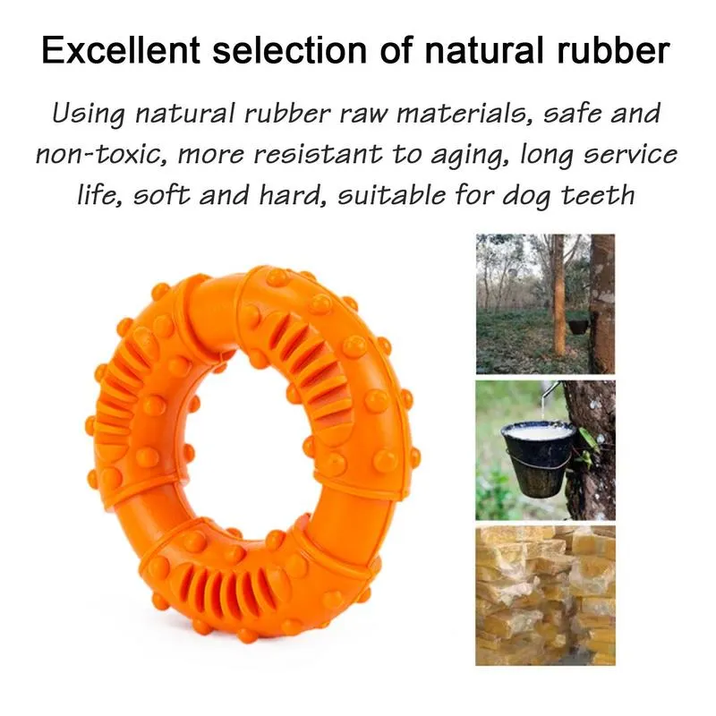 UpgradedFlexible Rubber Donut Dog Teething Toys, Interactive Puppy ...