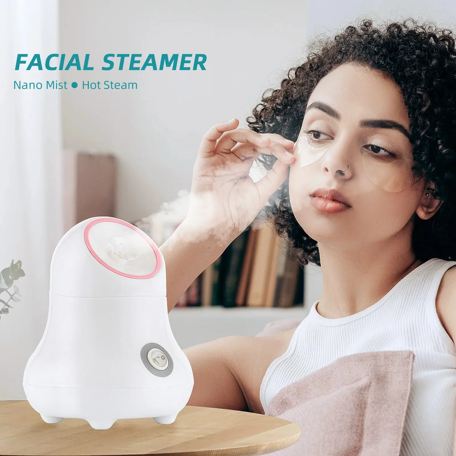 2024 Facial Steamer Nano Ionic Face Humidifier, Warm Mist Moisturizer ...