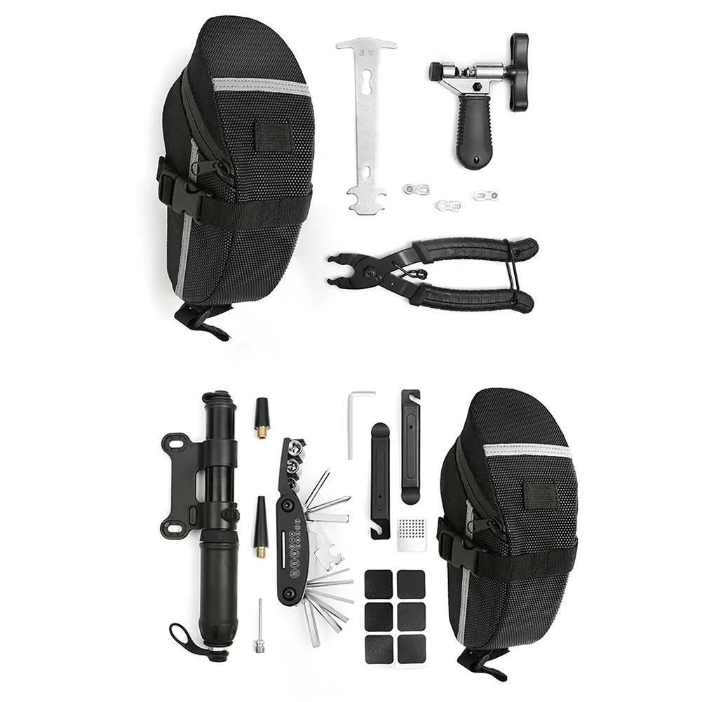 Multi Tool Kit Bike Bicycle Repair Tool Set with Saddle Bag for Cycling ...