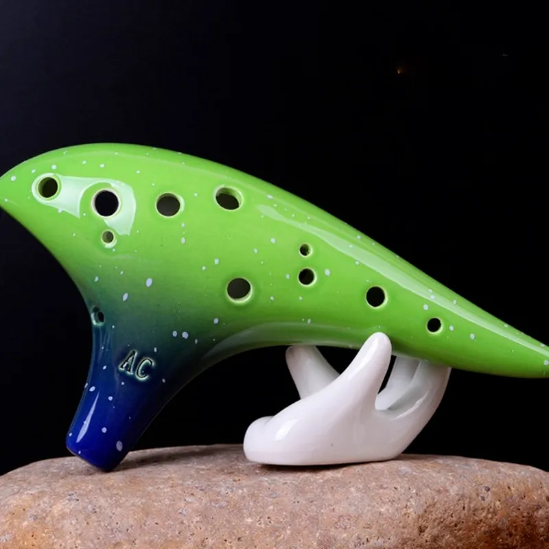 DHgate.com:12-Hole Alto C Key Ocarina, Ceramic Gradient Flute ...