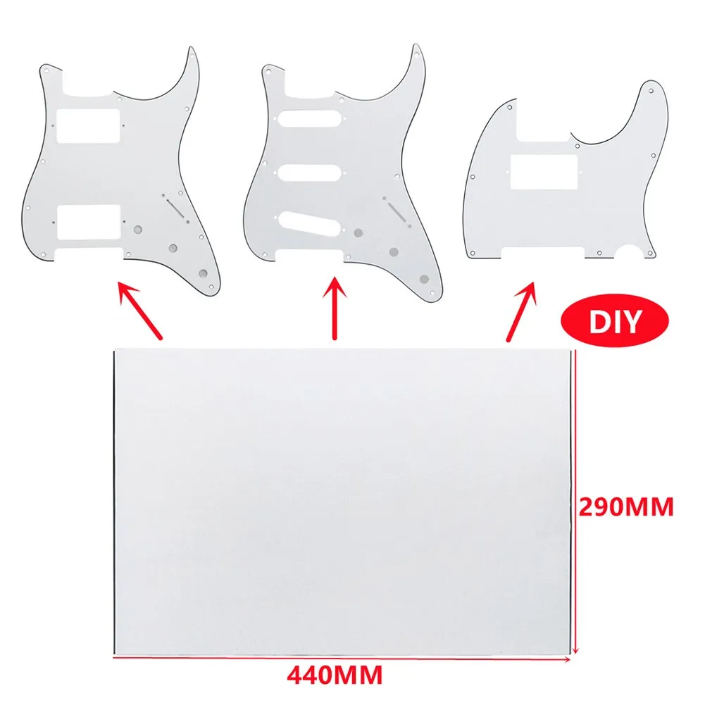 3-Ply Guitar Pickguard, 44cmX29cmX2.4mm, DIY Electric Guitar ...