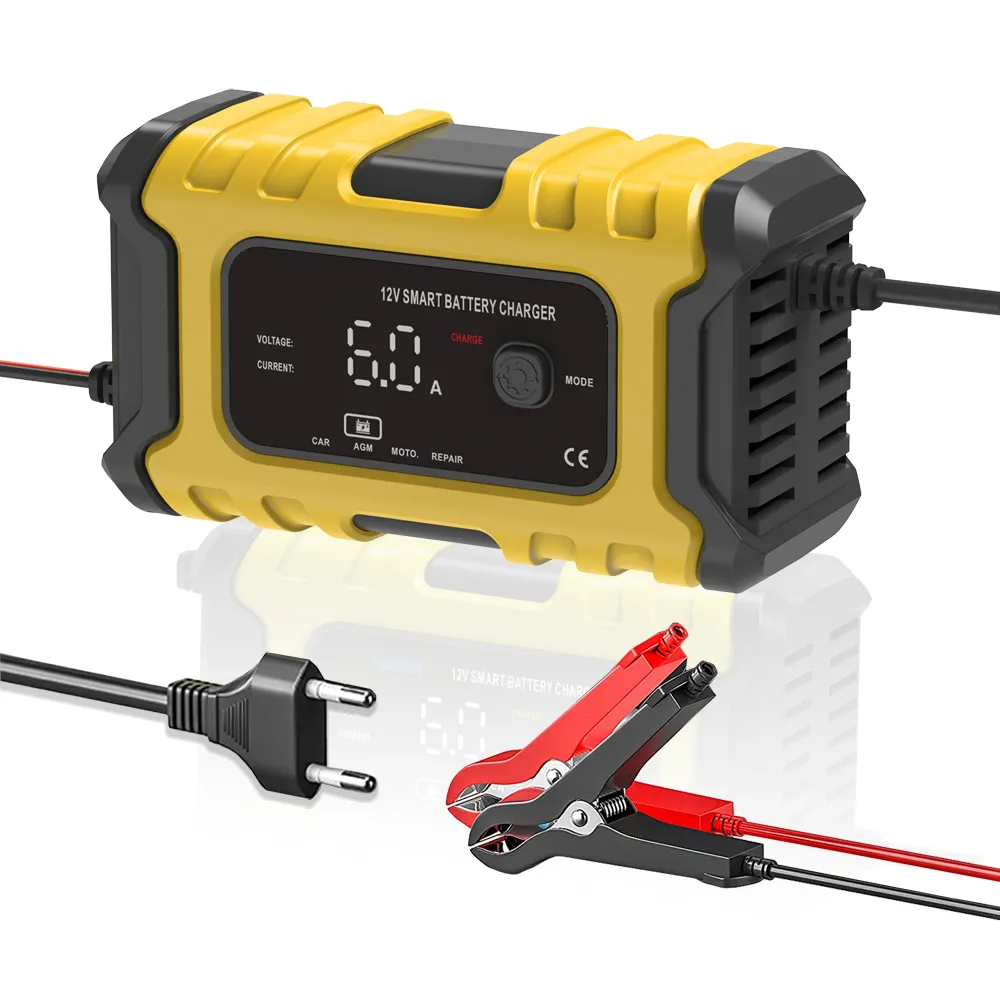 Advanced 12V 6A Car Battery Charger - Smart Fast Charging for AGM and ...