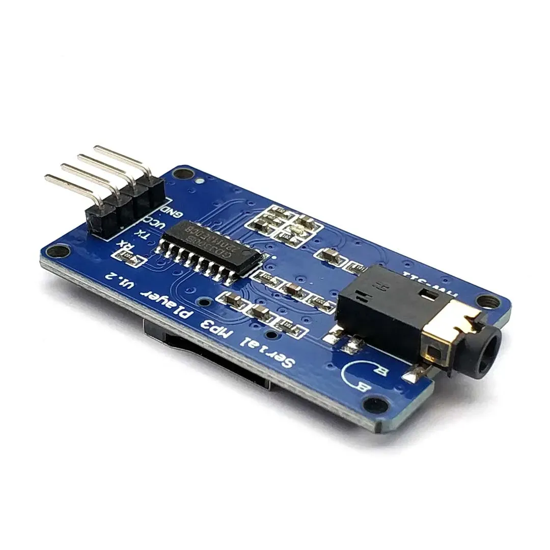 DHgate.com:TTL Serial Control MP3 Music Player Module - Supports WAV, Micro/AVR/ARM/PIC, DC 3.2 ...