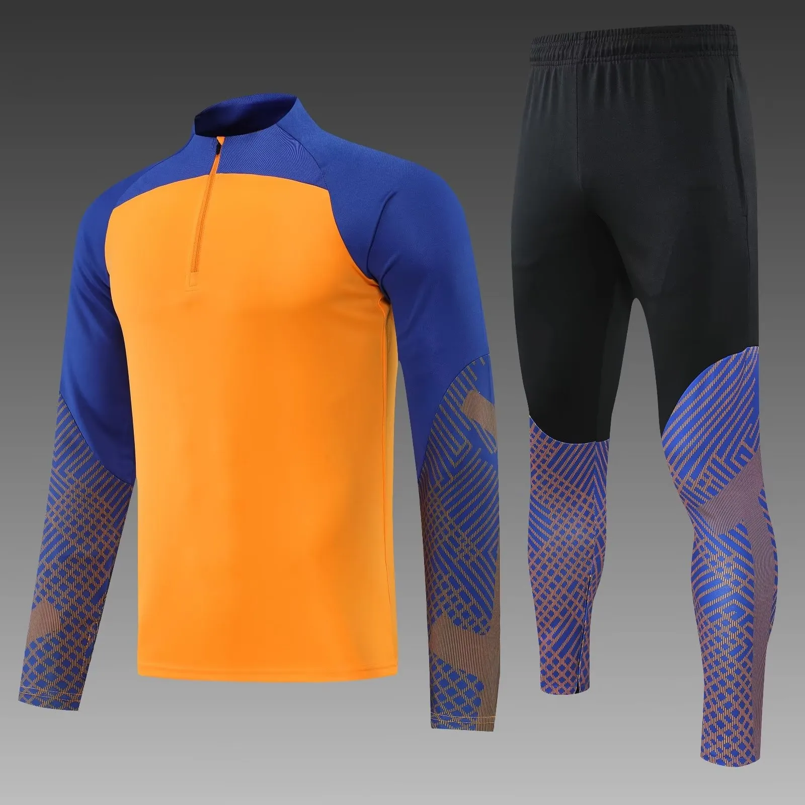 DHgate.com:Autumn Winter Football Jersey Set Mens Long Half-Zip Long ...