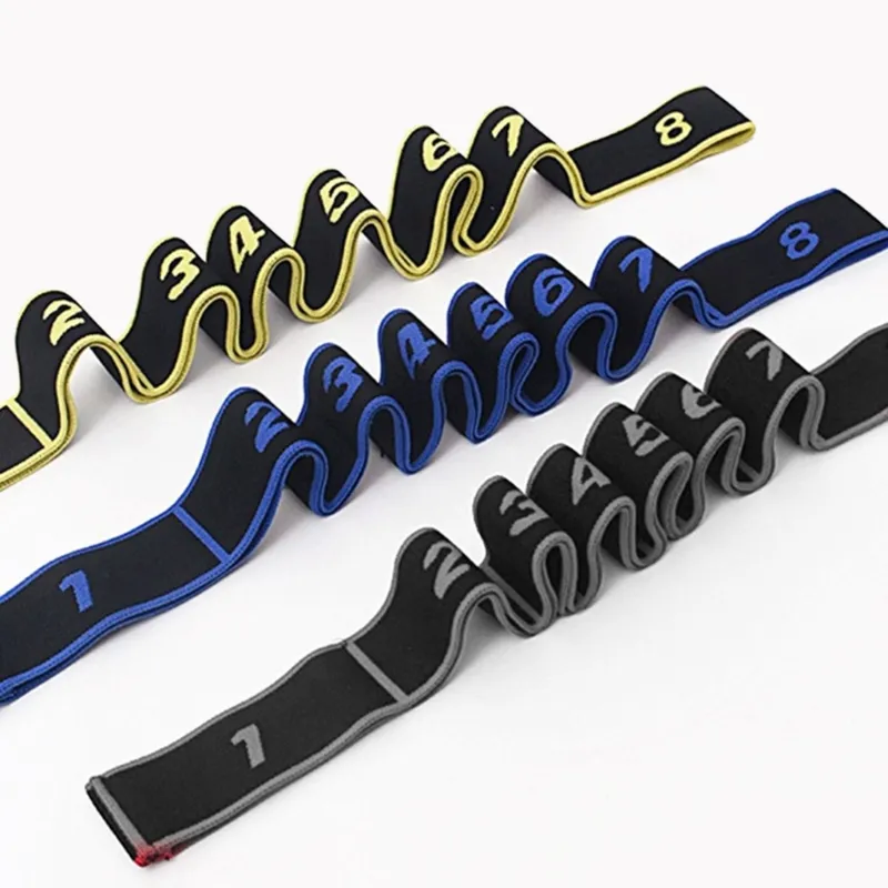 Exercise Strap 6.5 ft with Numbered Loop, High Elastic Yoga Stretch ...