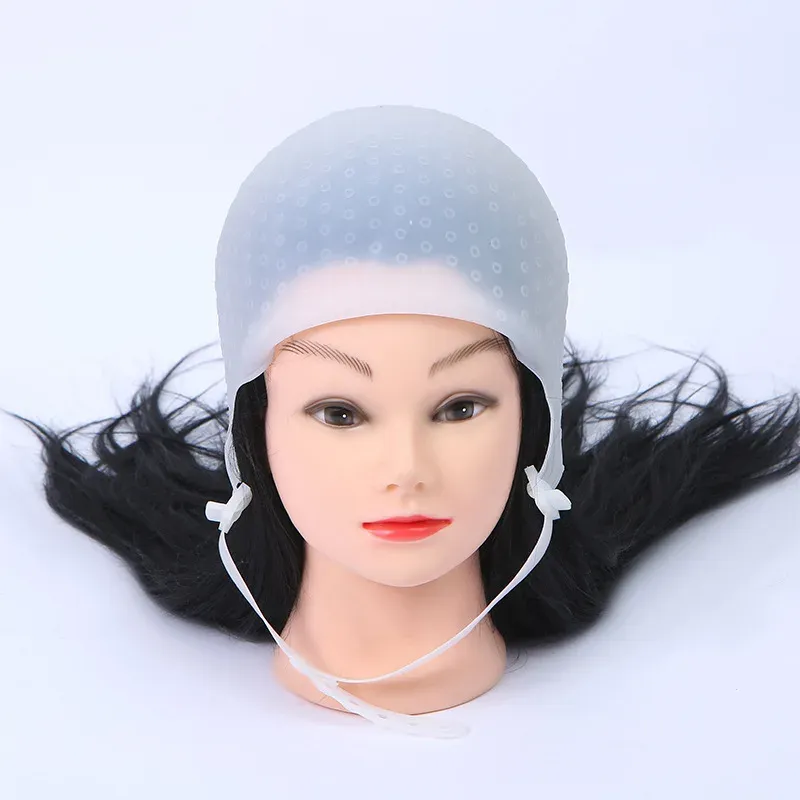 Silicone Hair Highlighting Cap with Needle Tool Reusable Hair Dye ...