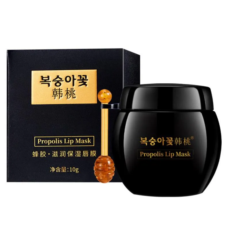 2024 Propolis Lip Sleeping Mask with Lip Brush, Moisturizing Repair Lip ...