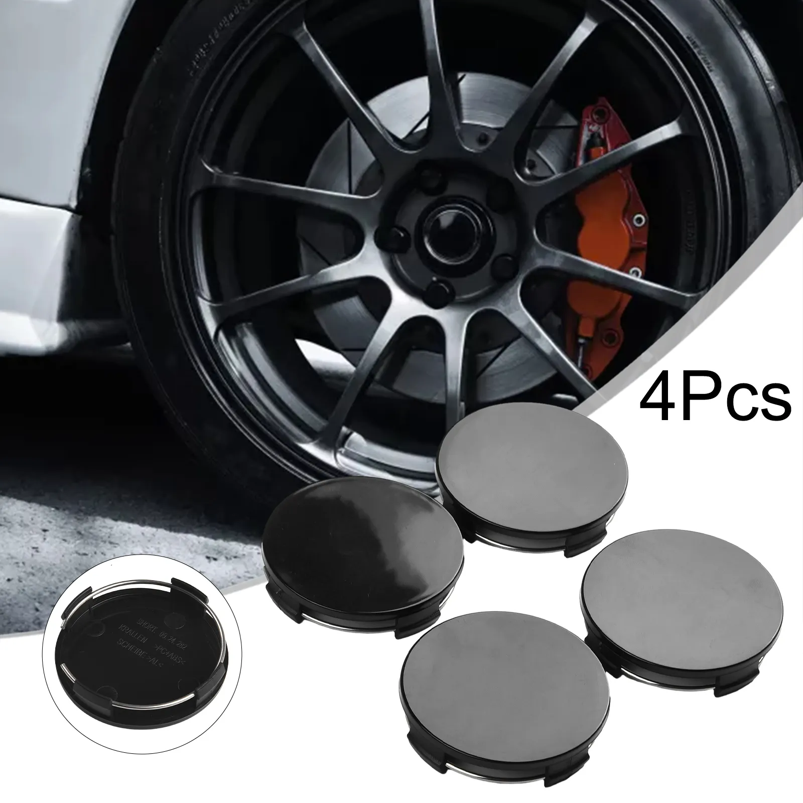 DHgate.com:Black ABS Plastic Hub Caps for Cars (4 Pack), Universal Fit ...