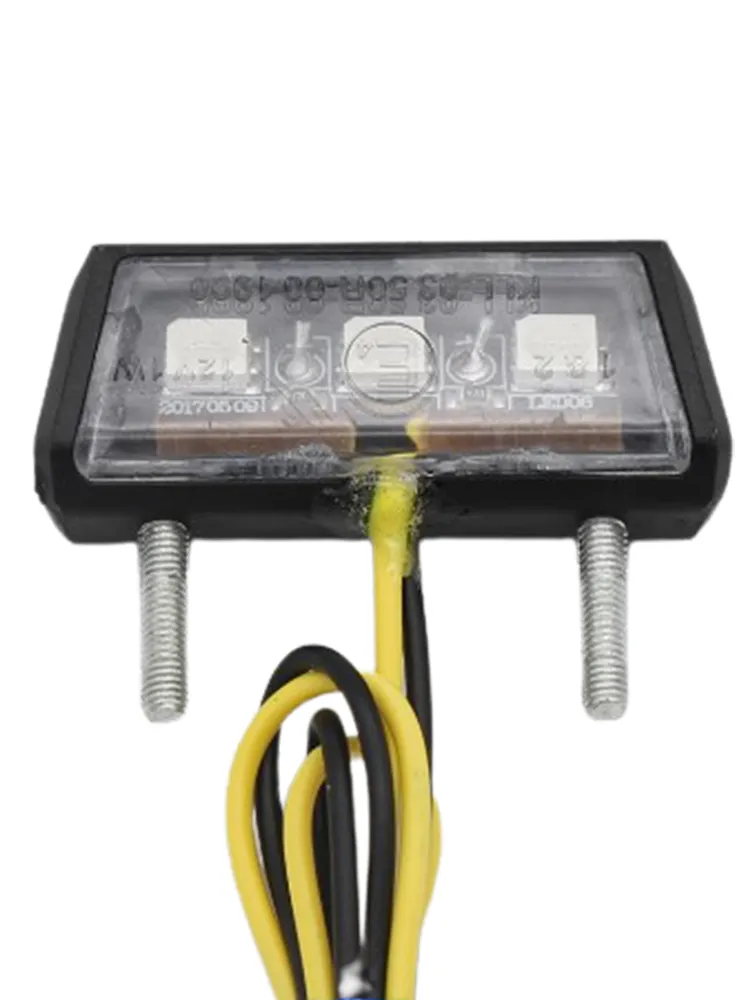 Motorcycle License Plate LED Light 12V Plastic Waterproof Universal ...