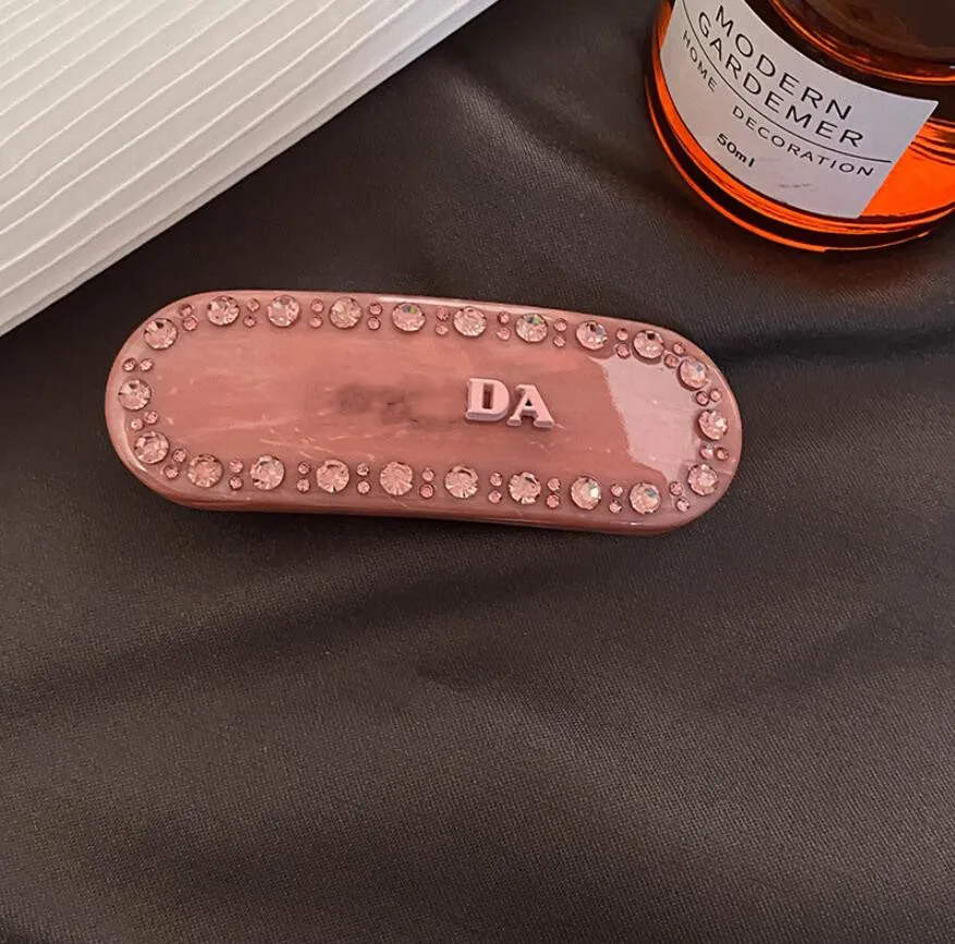 Designer hair clip barrettes with cubic zirconia and pearl on 18K gold ...