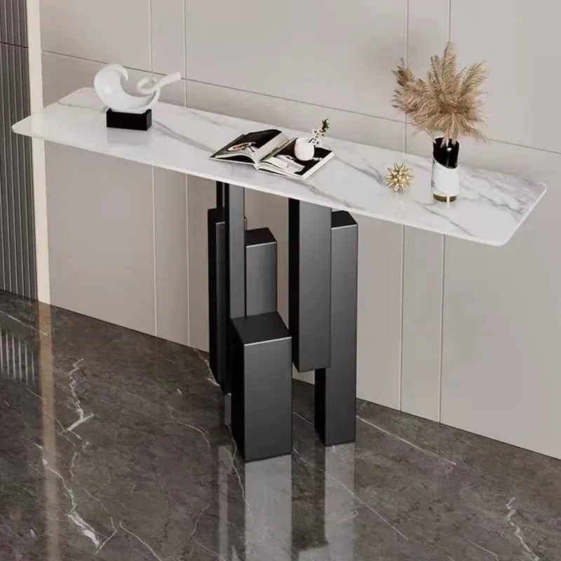 Modern Metal Table For Hotel Corridor Console Tables Slate Rectangular ...