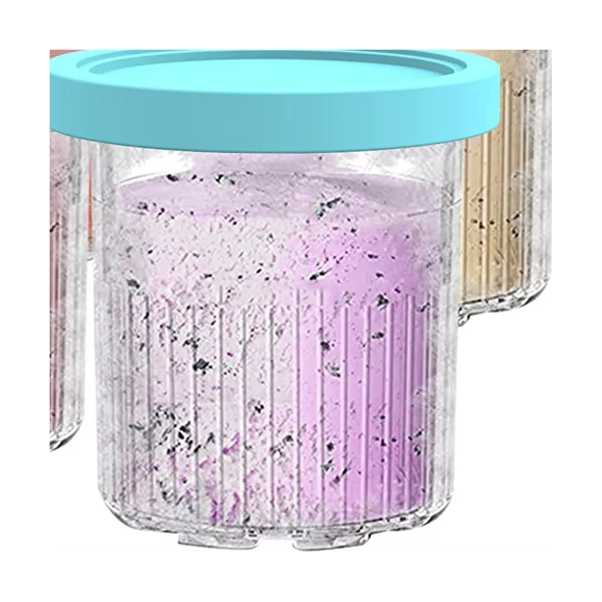 4-Pack Ice Cream Pint Containers with Airtight Lids, Reusable Freezer ...