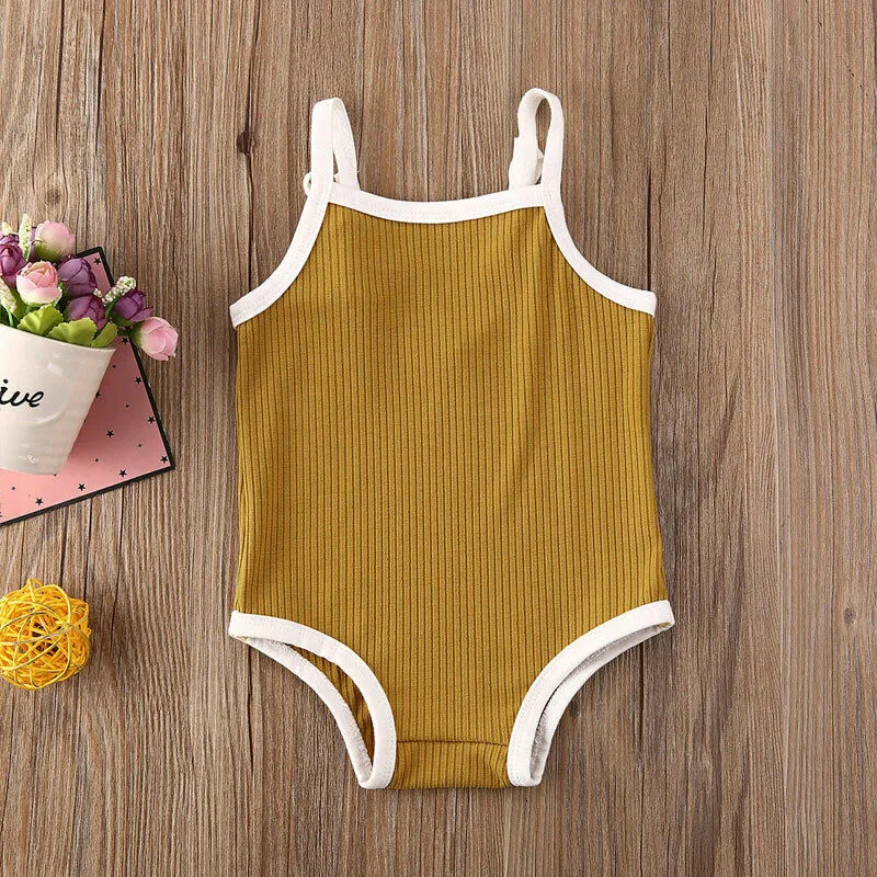 Cute Baby Girls Solid One Piece Swimwear Toddler Newborn Infant ...