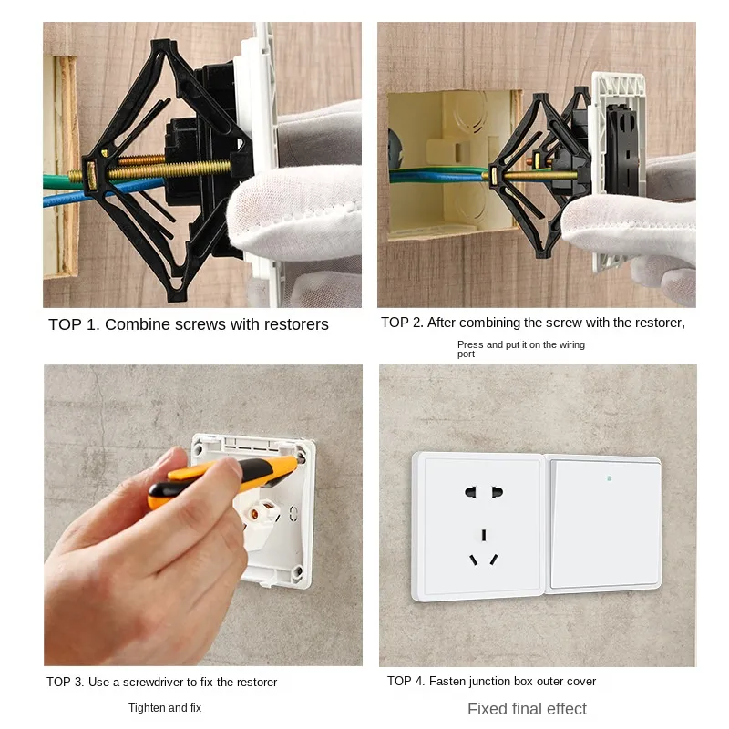 Dark Box Repair Screw Wall Mount Electrical Outlet Plug Switch Socket ...
