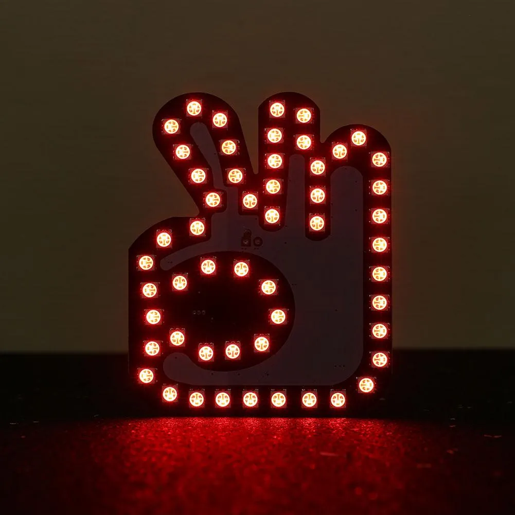 Universal Fun Car Middle Finger LED Light With Remote Control Car ...