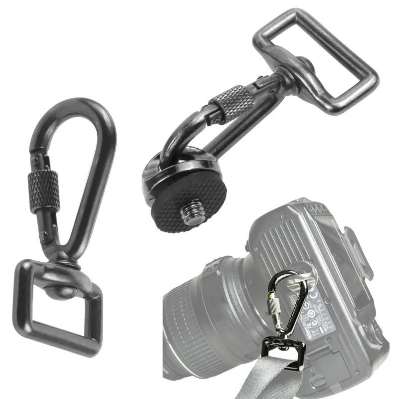 Metal Quick-Release DSLR Camera Strap Screw-Lock Carabiner Hook for ...