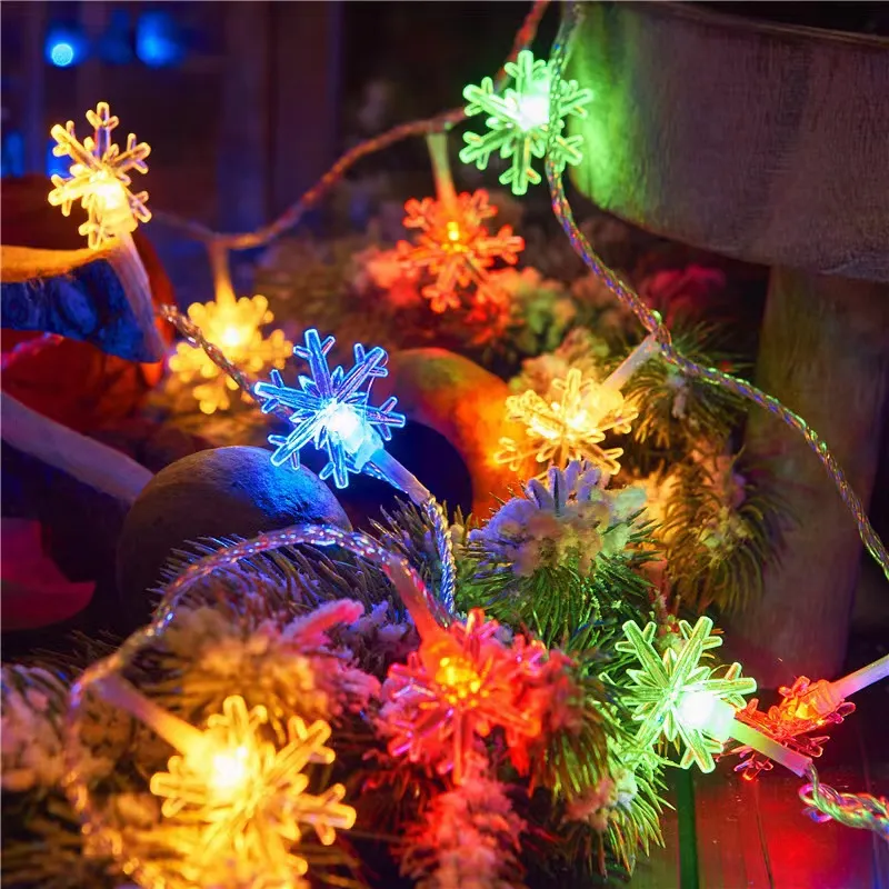 DHgate.com:LED Snowflake Fairy Lights String - USB Powered Christmas ...