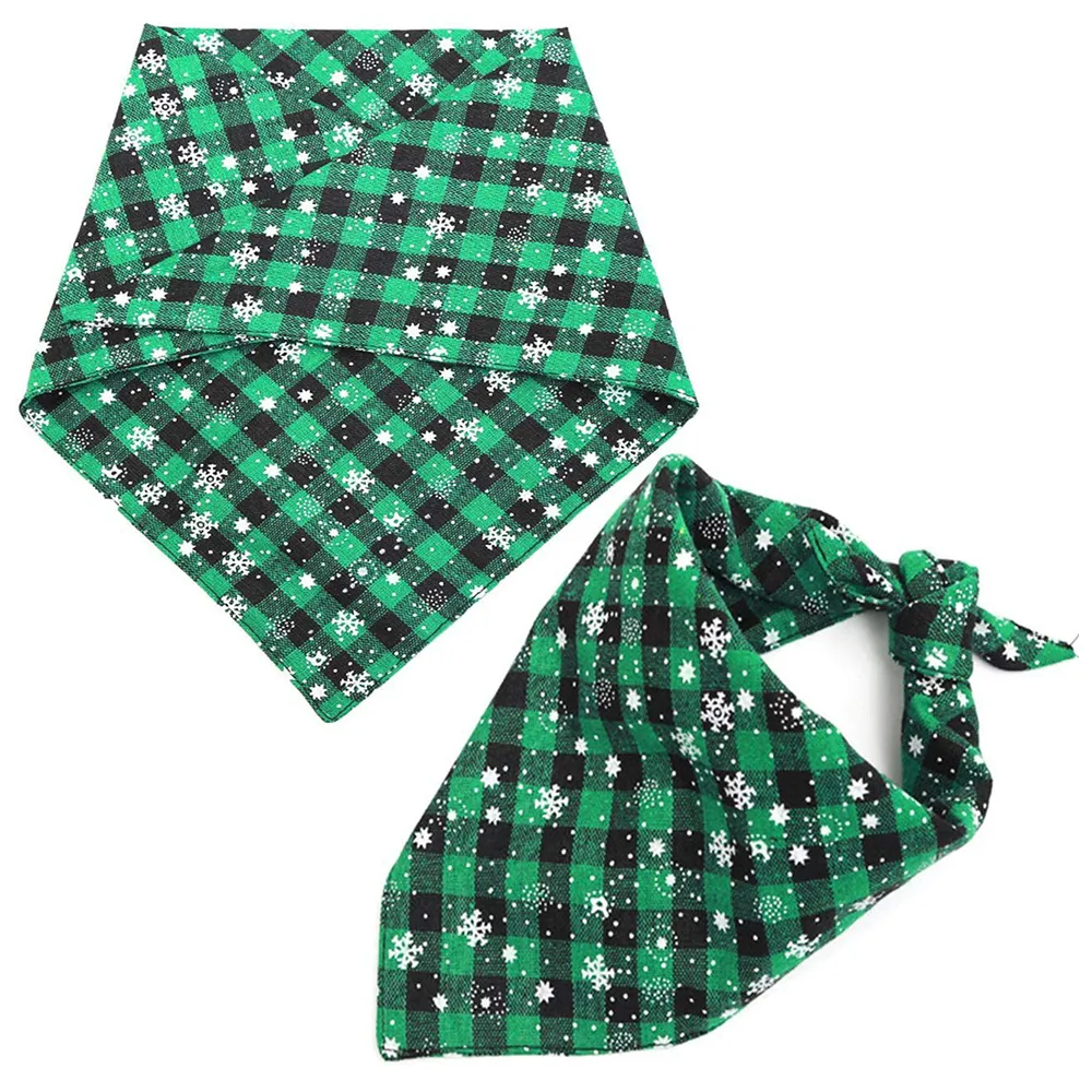 DHgate.com:Festive Plaid Christmas Dog Bandanas: Classic Triangular Pet Scarves for Holiday ...