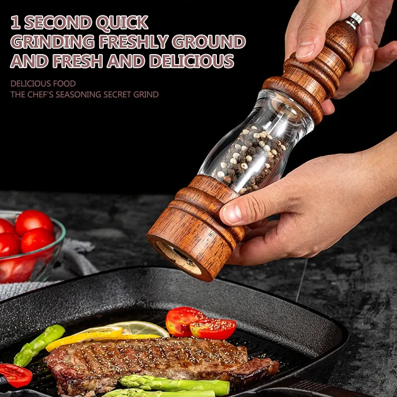 Premium Lighthouse Salt and Pepper Grinder Set - Adjustable Coarseness ...