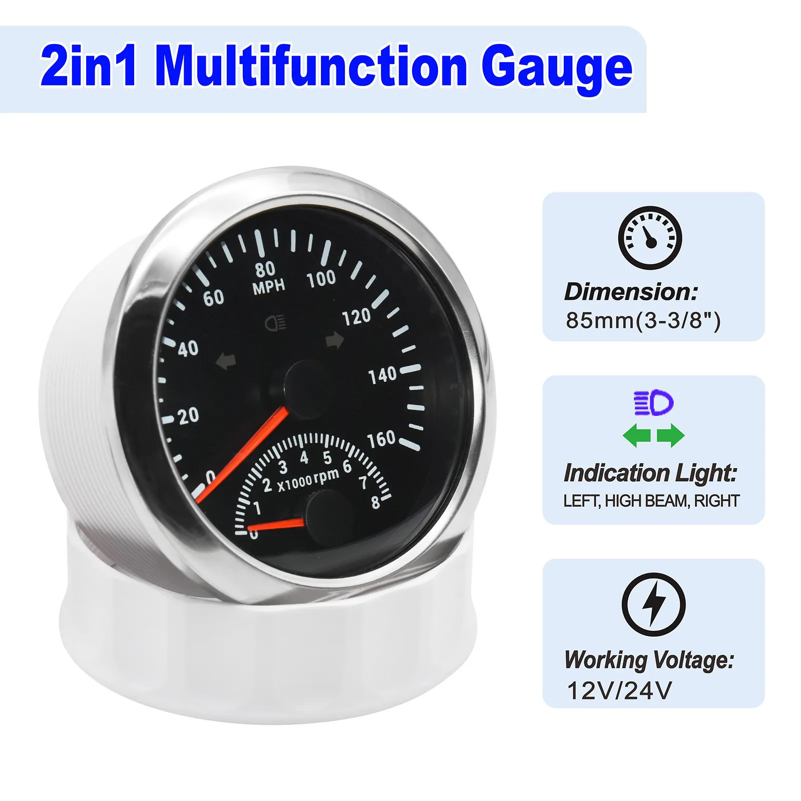 Rpm Meter Waterproof Digital Engine Tach Hour Meter Tachometer Gauge ...