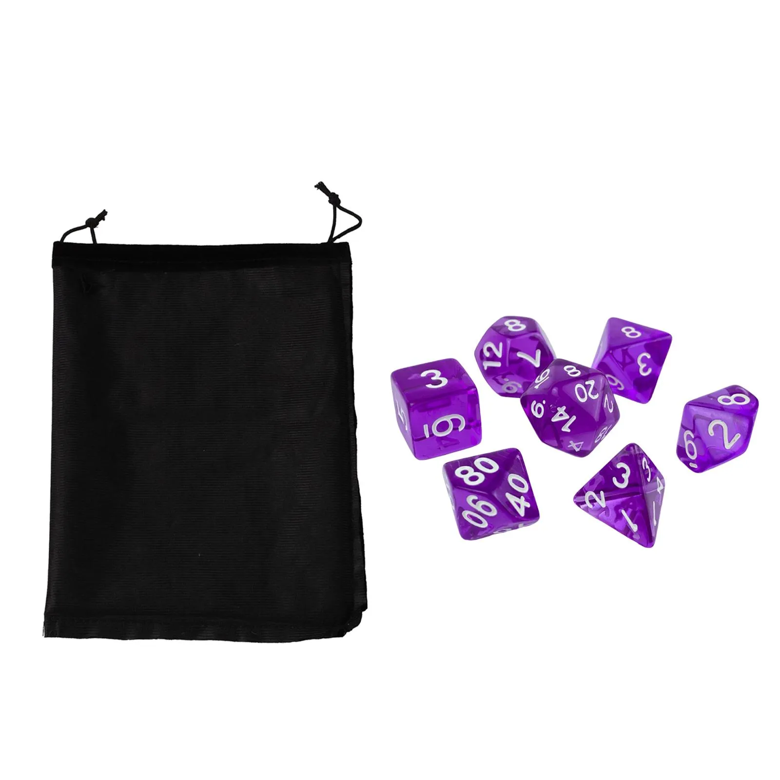 Complete 7-Piece Polyhedral Dice Set for D&D, Tabletop, and RPG Games ...