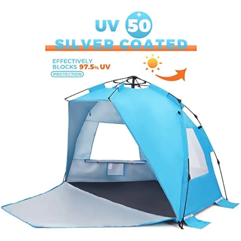 SweetBin Up Beach Tent Portable Folding Sun Shade Shelter with UPF 50+ Protection from Dhgate ...