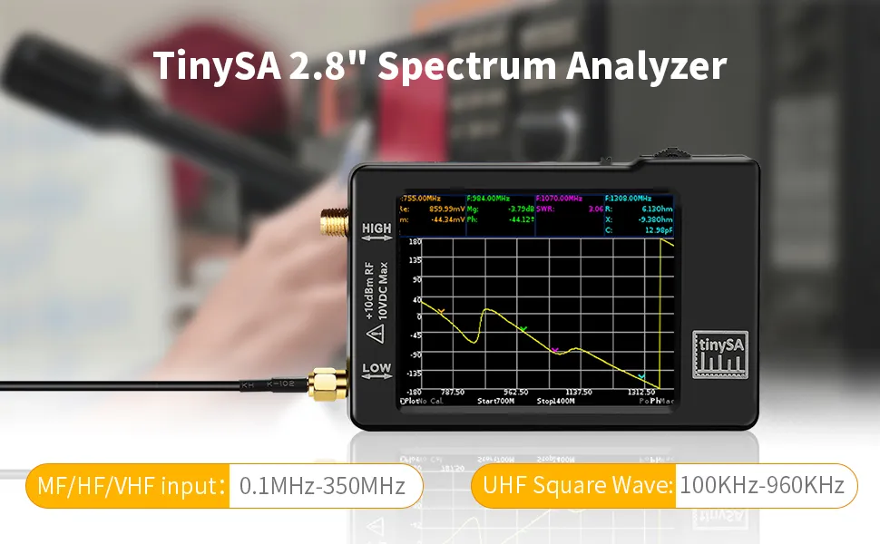 Portable TinySA Spectrum Analyzer 2.8 inch Touch Screen Handheld ...
