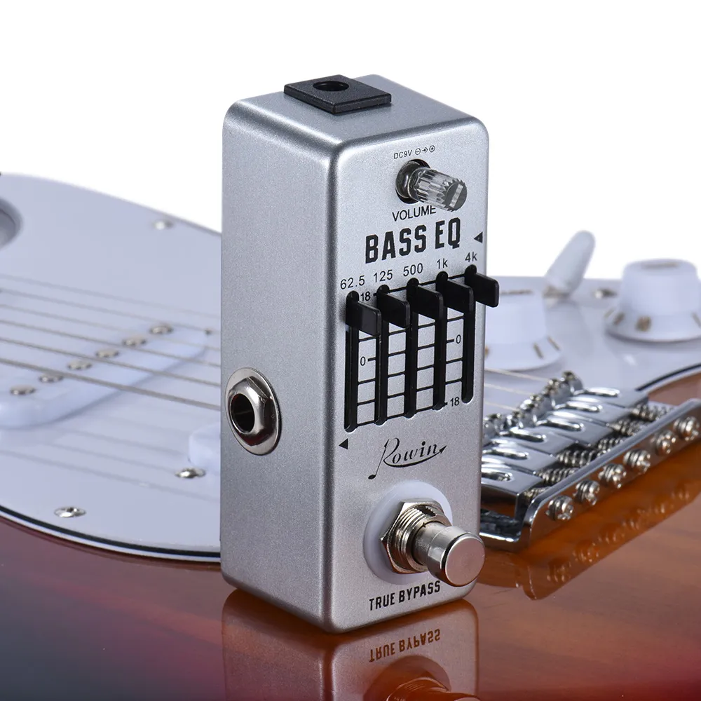 Rowin LEF-3602 Bass Equalizer Pedal, 5-Band EQ with True Bypass and ...