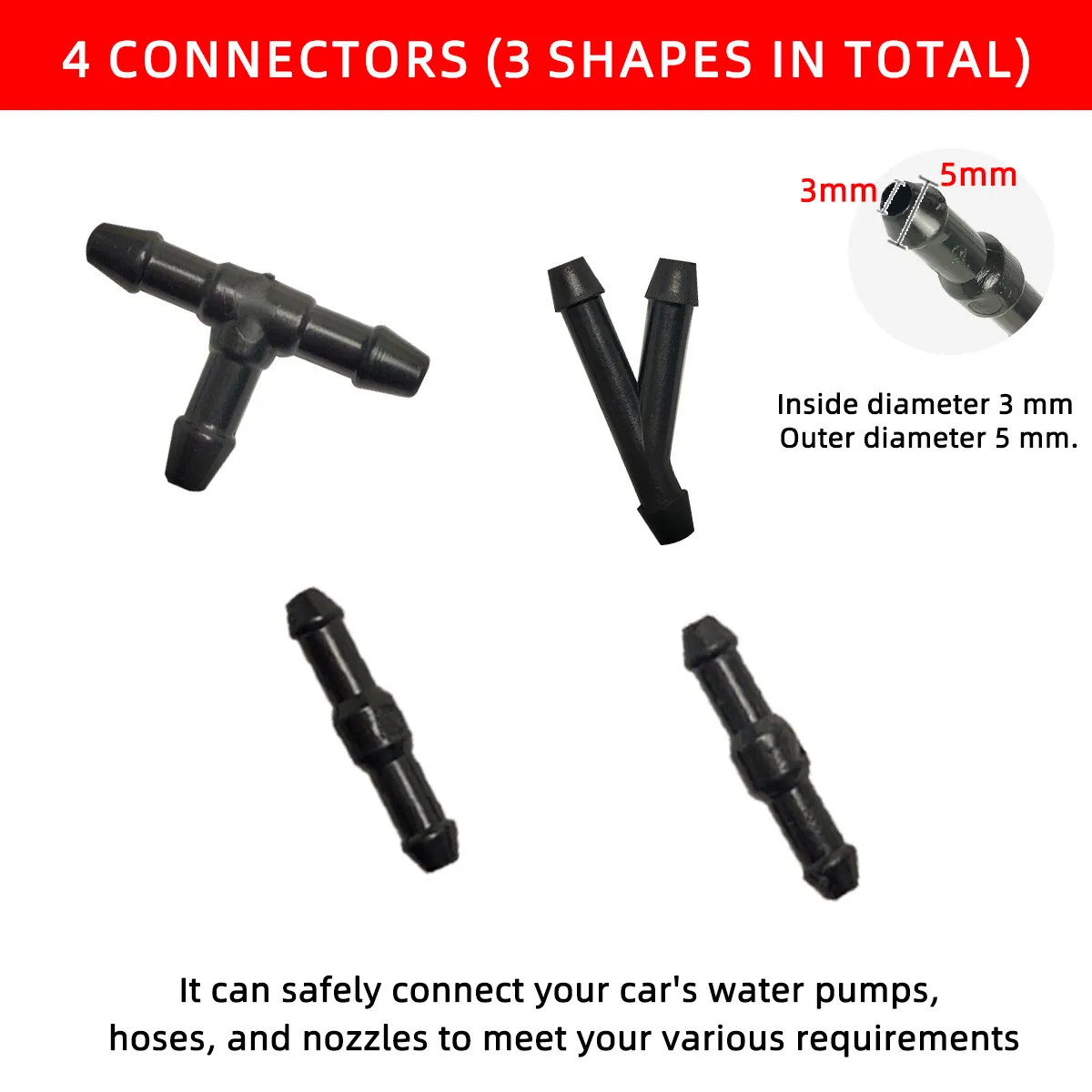 DHgate.com:2-Pack 1m/2m/3m Universal Windshield Washer Hose Kit ...