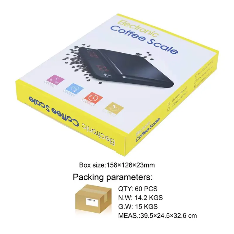 DHgate.com:3kg/0.1g Smart Digital Coffee Scale, LED Display, Portable ...