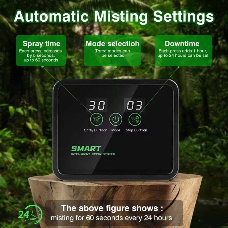 DHgate.com:Reptile Humidifier Smart Misting System: Automatic Mister with Timer, 360° Adjustable ...