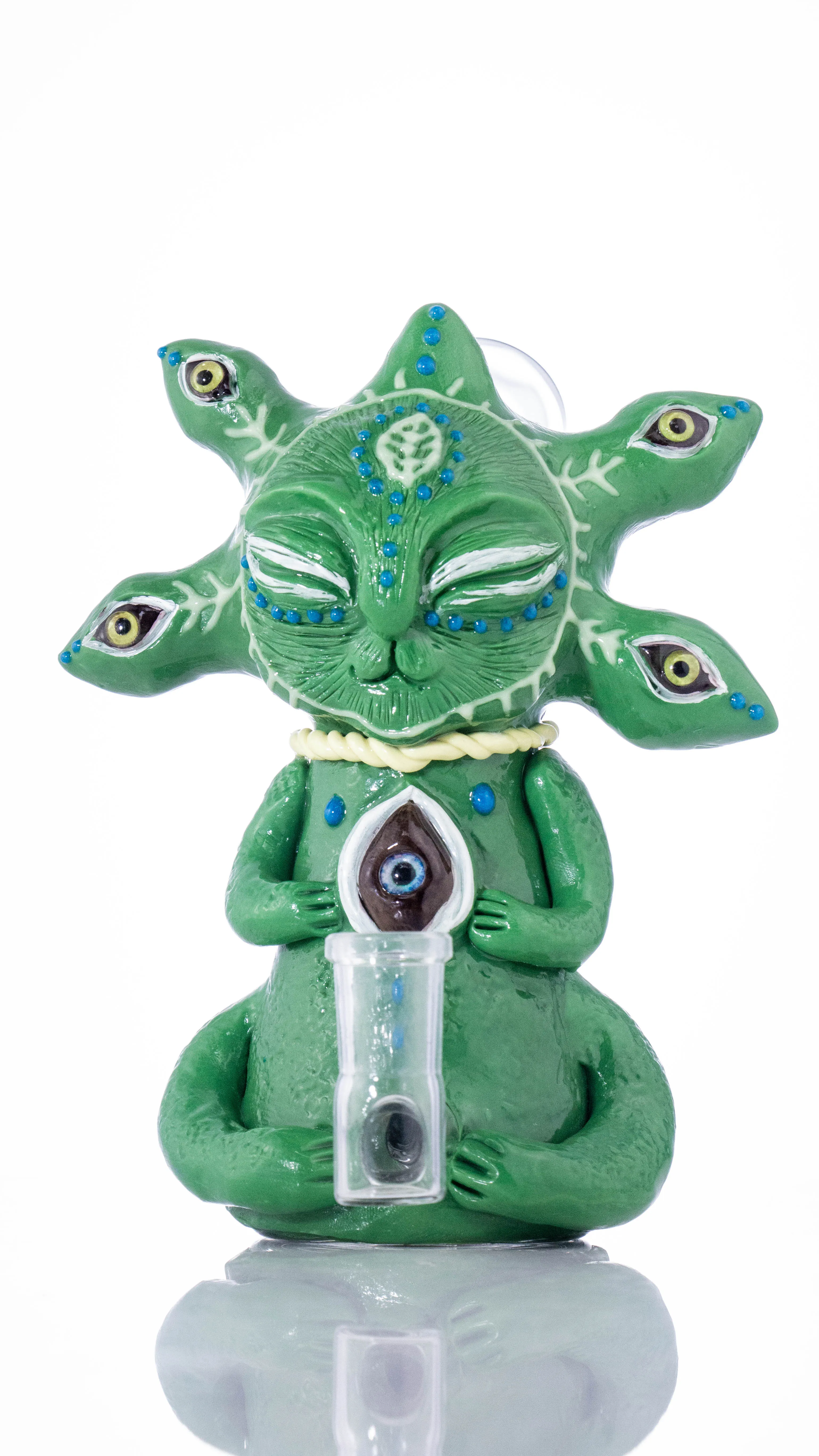 Alien Glass Bong 3D Hookah Multi Eyed Alien Glow In The Dark Hallowen ...