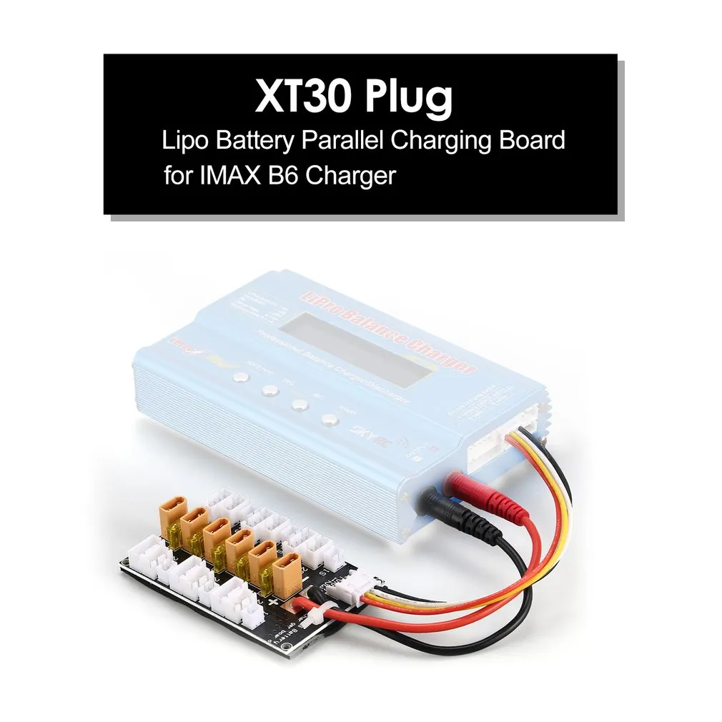 DHgate.com:XT30 Parallel Charging Board - 6 Packs 1S-3S 20A XT30 Plug ...