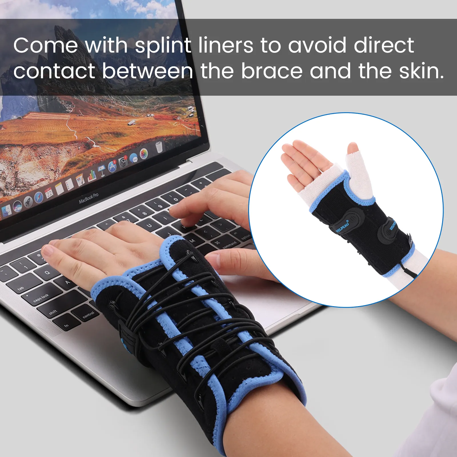 Adjustable Wrist Brace with VELPEAU Splint for Carpal Tunnel Relief ...