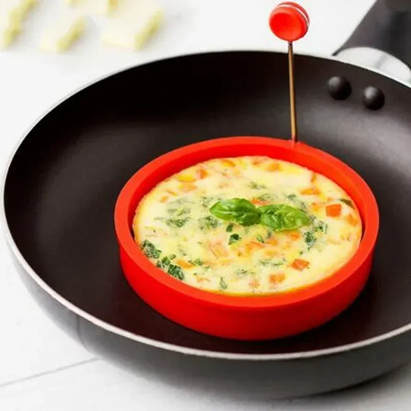 Non-Stick Silicone Egg Rings for Frying, Round Omelette Shaper Moulds ...