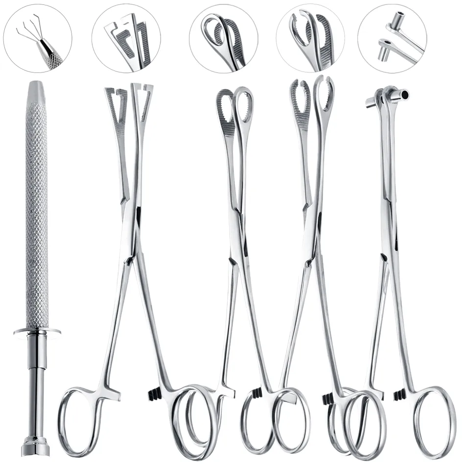 DHgate.com:2024 Surgical Steel Piercing Tool Kit - Forceps, Needles ...