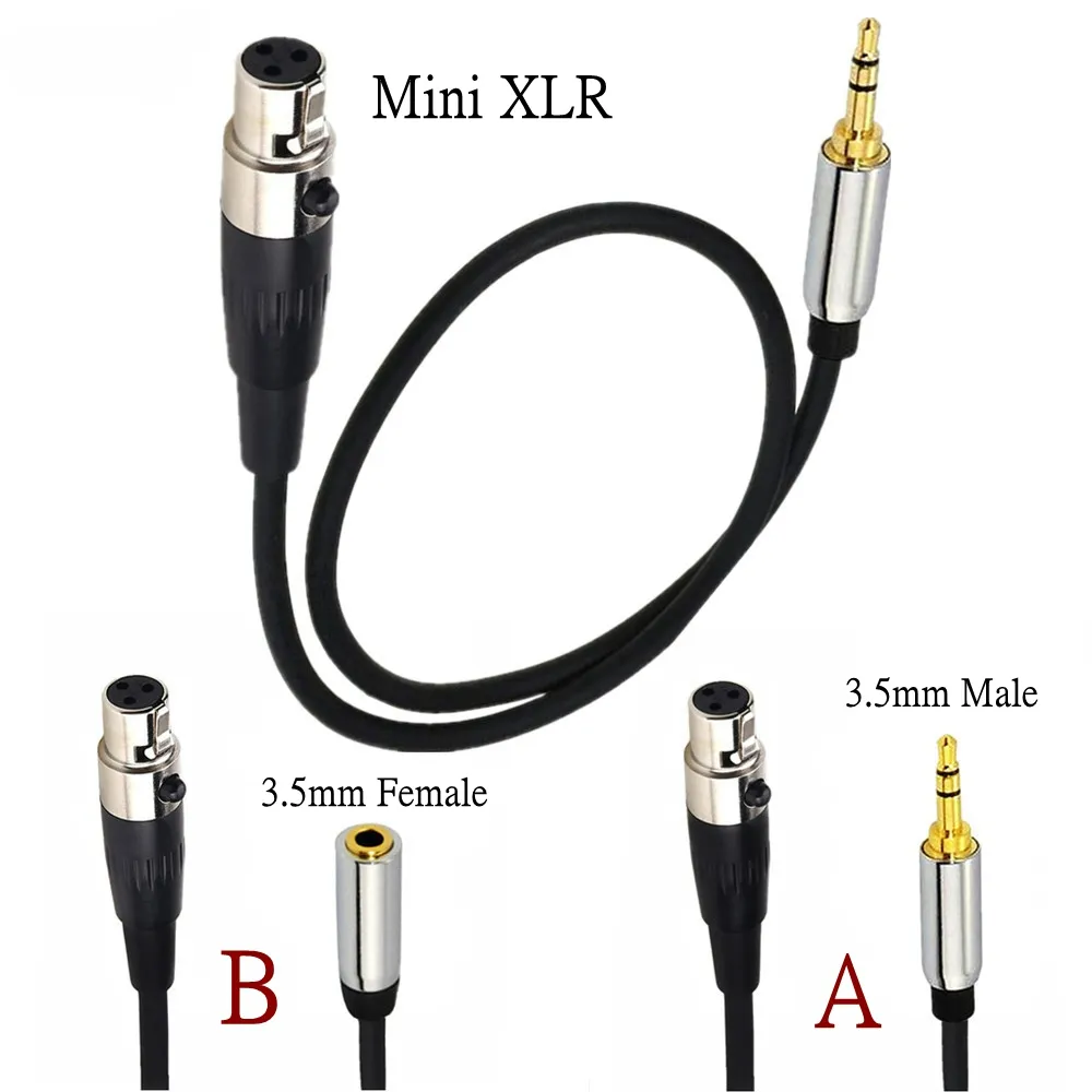 5-1.5M Premium Mini XLR 3Pin Male/Female to 3.5mm Audio Cable Color for ...
