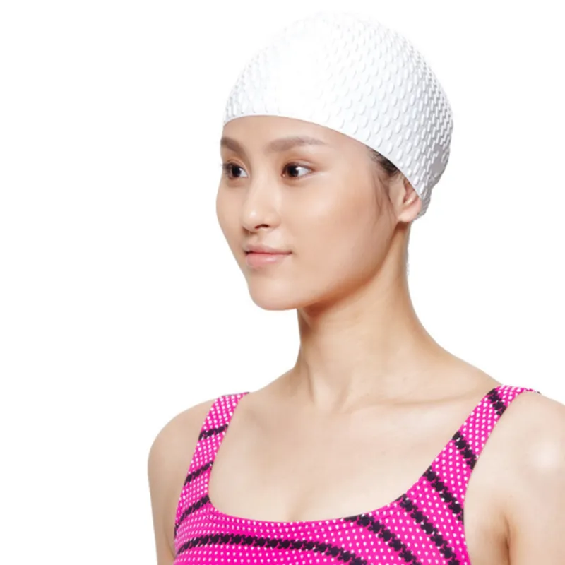 DHgate.com:20243D Silicone Swimming Cap - Waterproof Elastic Ear Bone ...