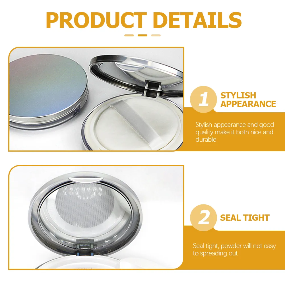 Travel-Friendly 2-Pack Powder Box Cases for Easy Cosmetic Puff Storage ...