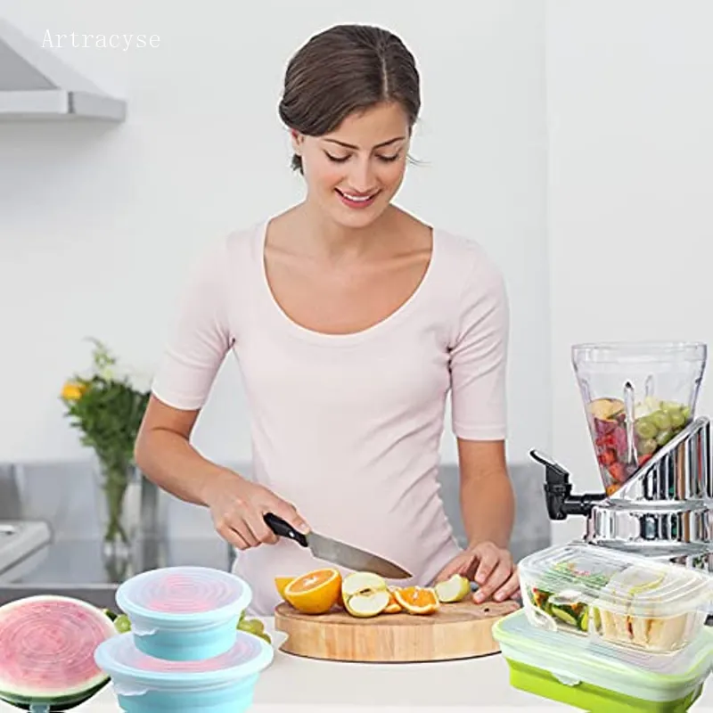 DHgate.com:Reusable Silicone Stretch Lids: BPA-Free, 12-Piece Round ...