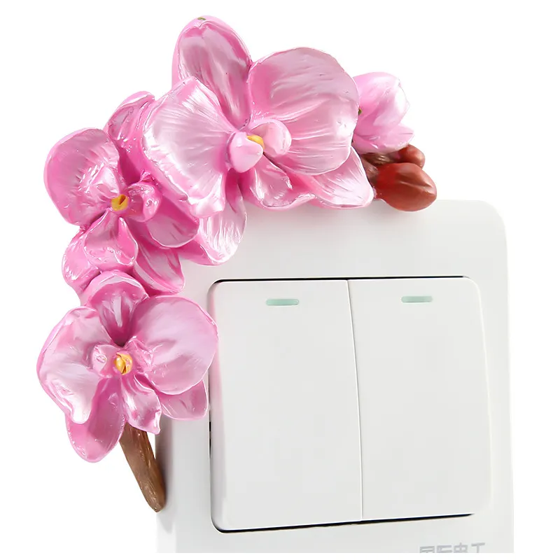 Succulent Plant Resin Sticker With 3D Stereo Socket And Wall Panel ...