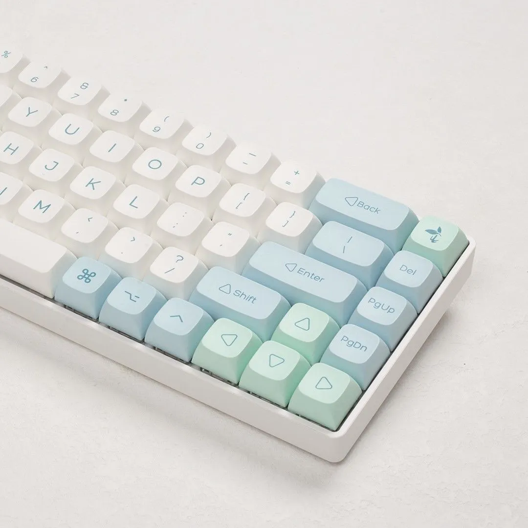 Custom Keycaps Ice Crystal Mint PBT XDA Profile Dye Sub 137 Keys Set ...