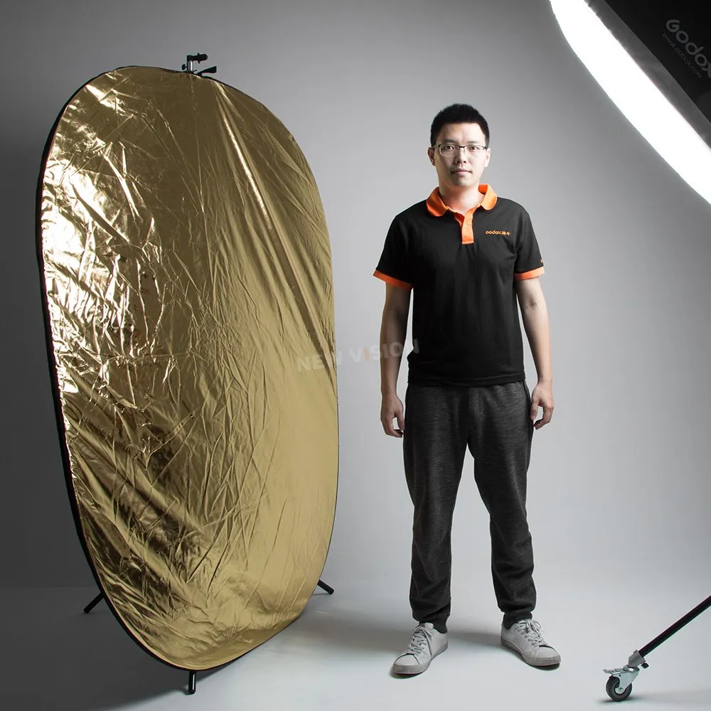 DHgate.com:Godox 2-in-1 150x200cm Gold/Silver Collapsible Oval ...