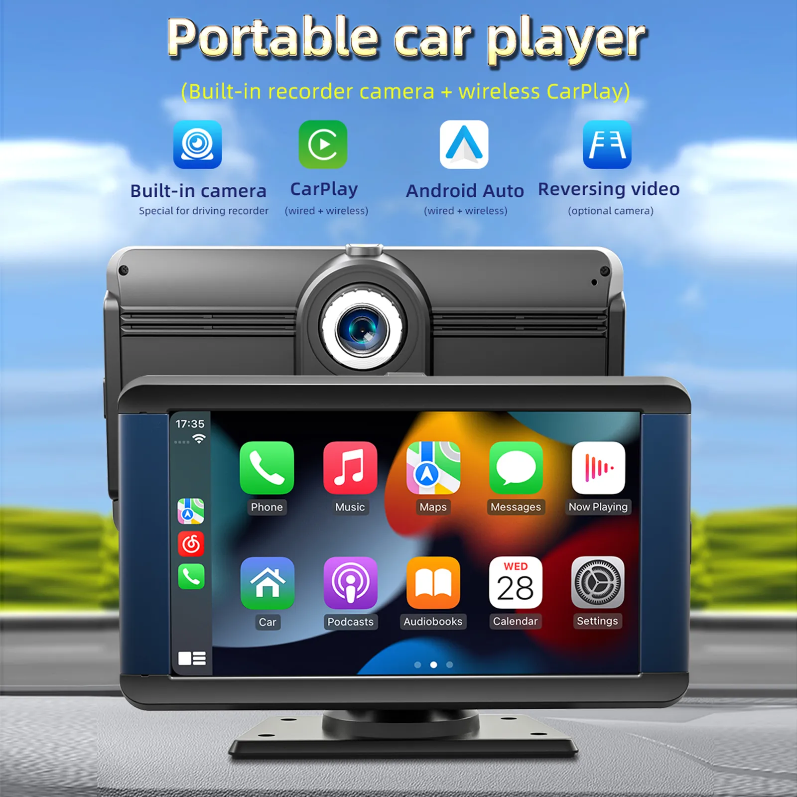 7-inch a touch screen Car MP5 Player with USB, BT5.0, Built-in Speaker ...
