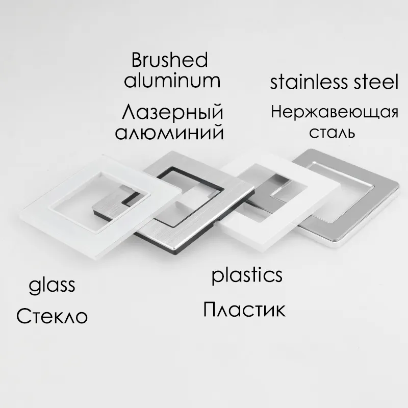 DHgate.com:White Glass/Plastic Panel Wall Sockets with French Outlets ...