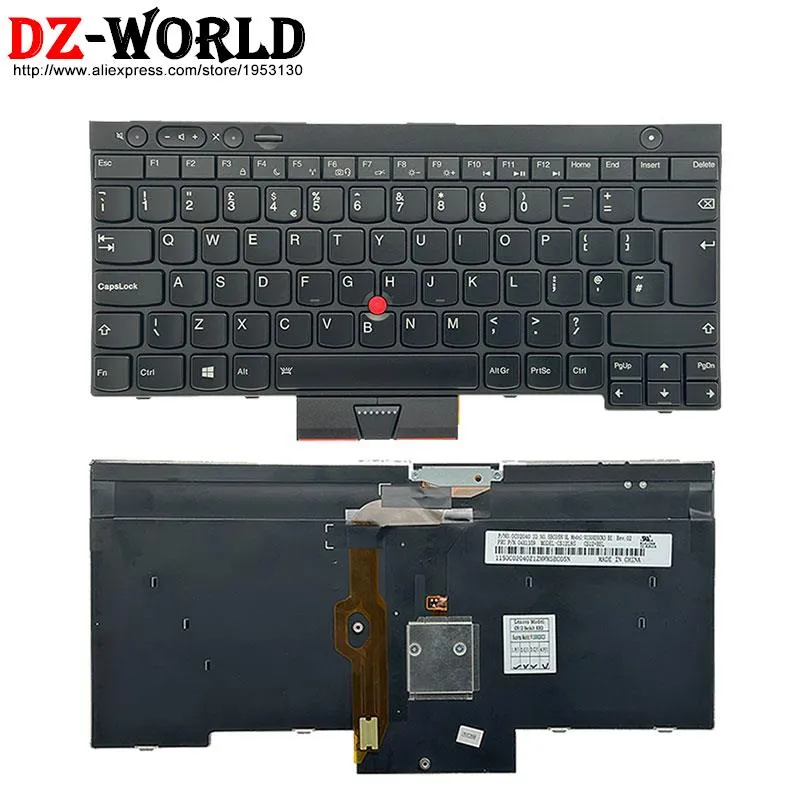 UK/BE/BG/SK/HU Backlit Keyboard for Lenovo Thinkpad T430S T530 W530 ...