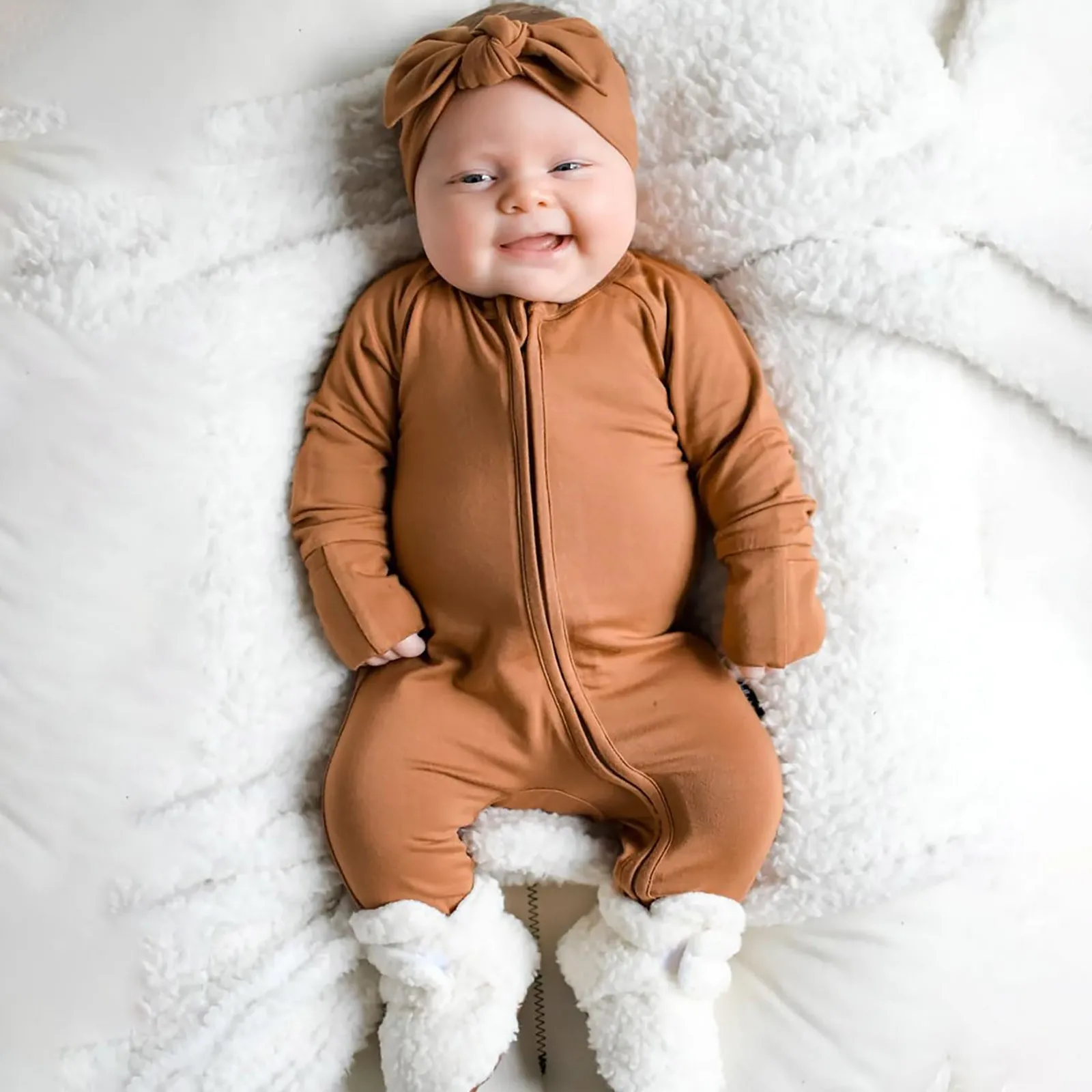 DHgate.com:Soft Cotton Infant Baby Rompers, Unisex Footie Pajamas ...