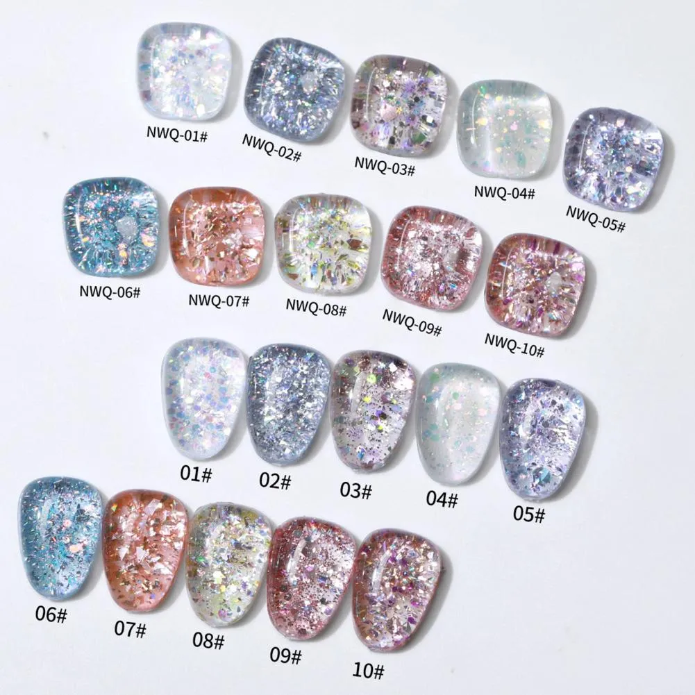 15ml UV Gel Nail Polish, Professional Glitter Nail Top Coat, Delicate Texture Nail Varnish from ...