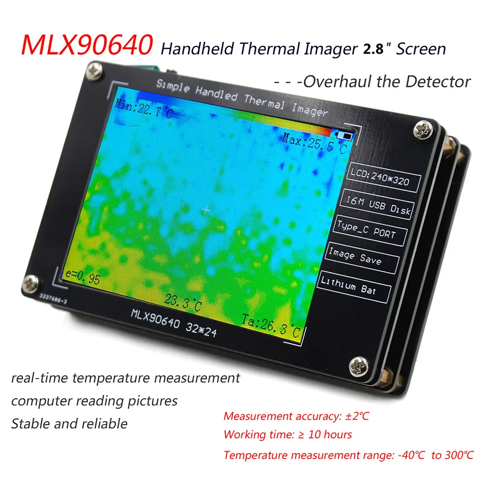 MLX90640 Thermal Imager: Accurate Temperature Measurement with LCD ...