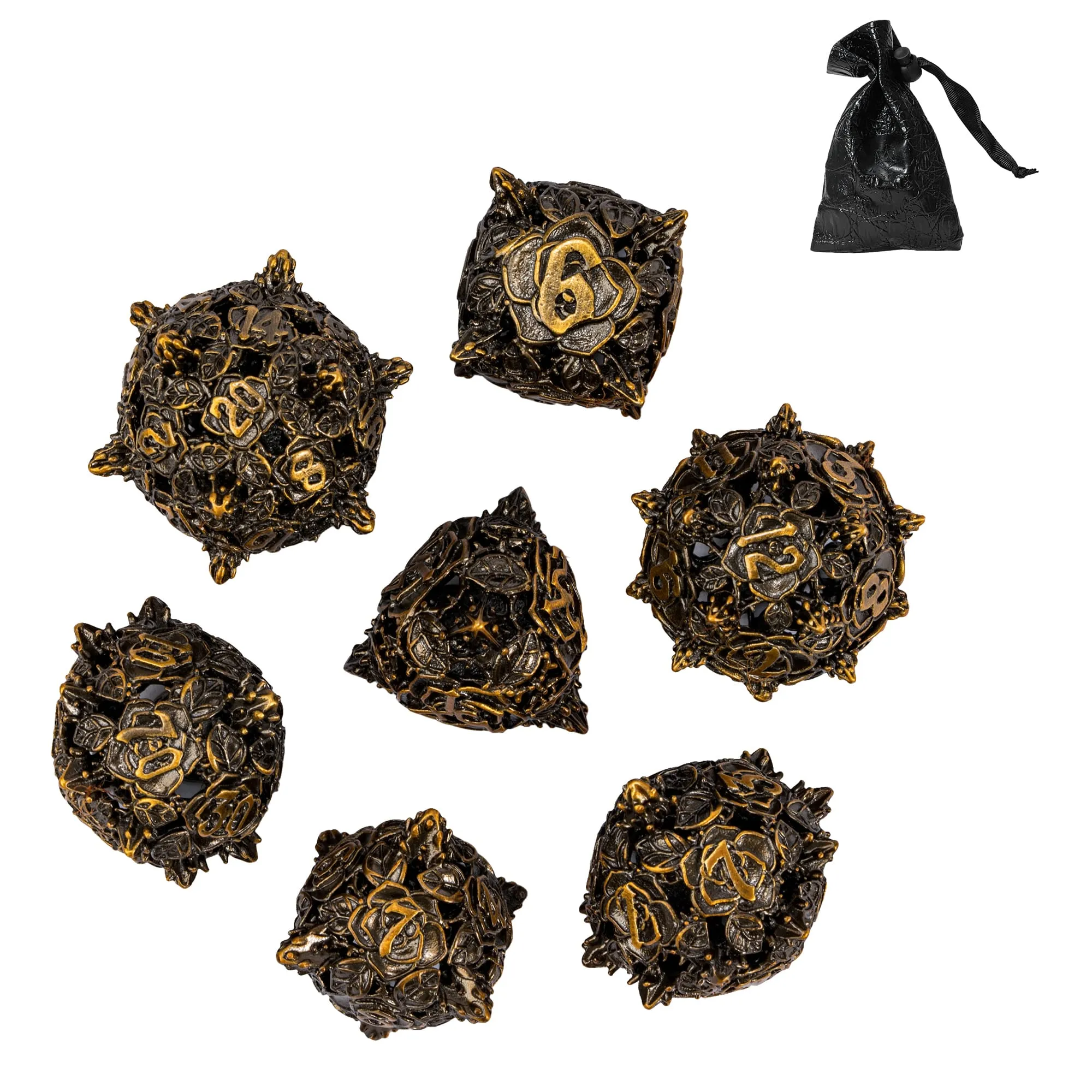 Polyhedral Metal Dice Set for Tabletop RPG, Zinc Alloy, D4 to D20, 80g ...
